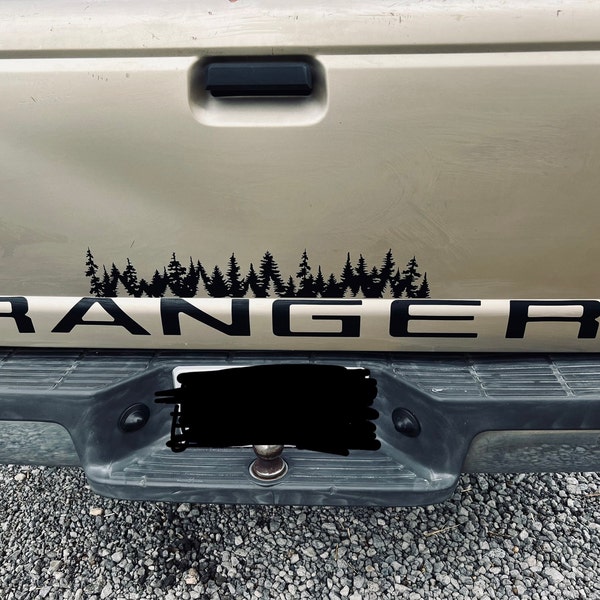 Forest Banner Vinyl Decal, Trees, Mountain Decal, Mountain Sticker ...