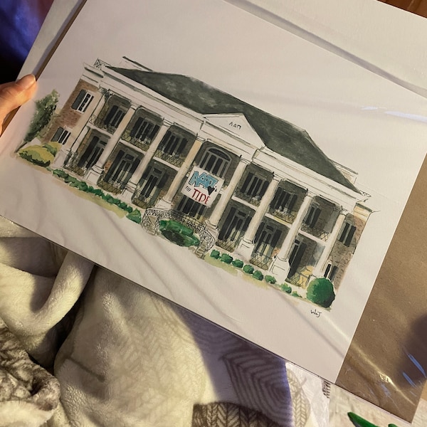 Alabama Adpi House Watercolor Print - Etsy
