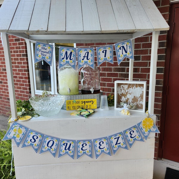 Capri Lemon Her Main Squeeze Banner - Engagement Party Banner ...