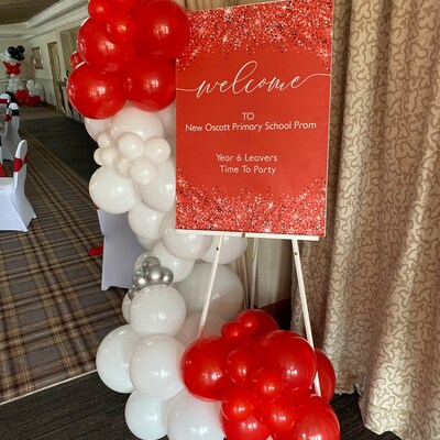 Red Glitter Welcome Signs, Editable Party Signs, Instant Download ...