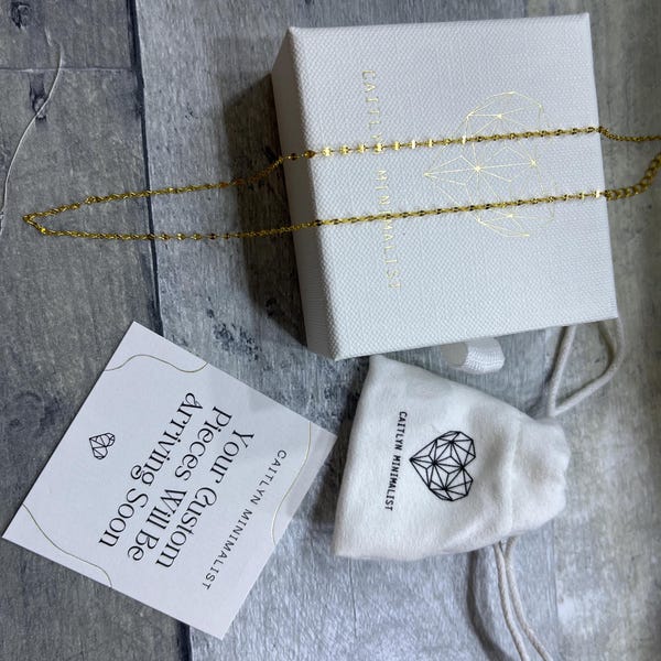 Dainty Mirror Chain Necklace by Caitlyn Minimalist • Minimalist ...