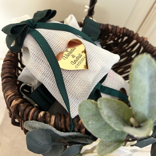 Emerald Green Sachet Bags, Wedding Sachet Bags, Personalized Gift ...