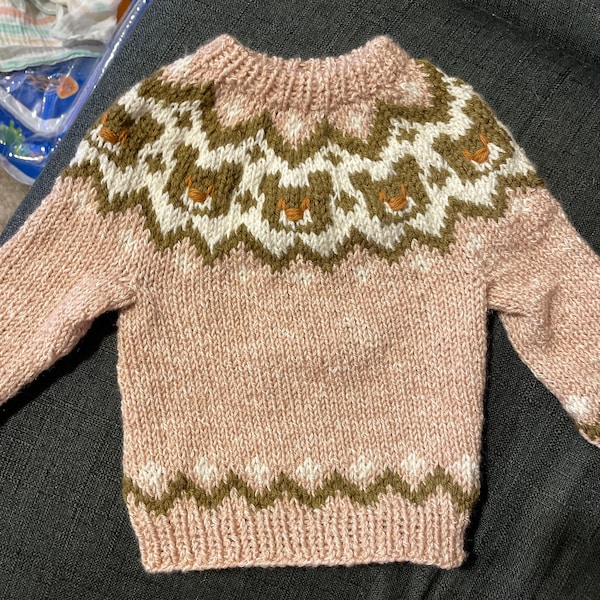 Knitting Pattern Baby Jumper. Lopapeysa Pattern, Icelandic Pattern ...