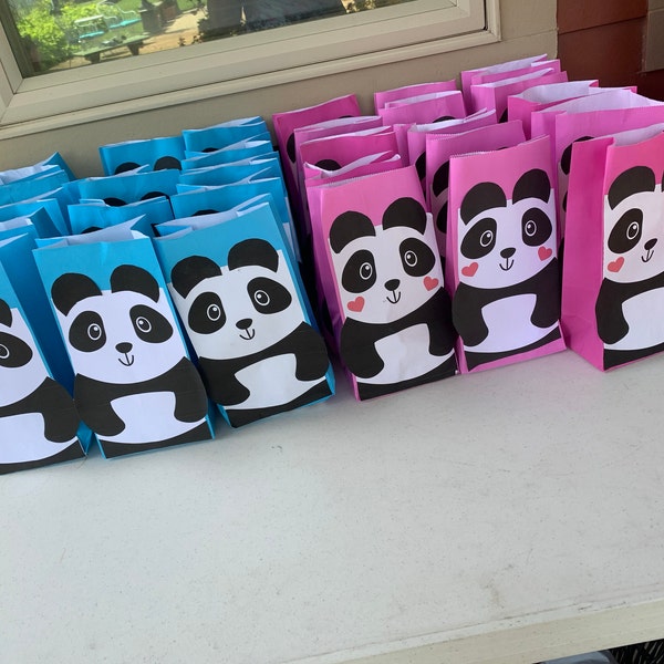 Panda Favor Bags - Candy Bag- Panda Birthday - Goody Bag - Favor Ideas ...