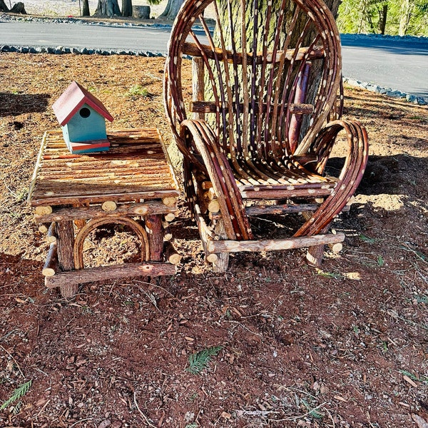 One Rústico Handmade Willow Chair - Etsy