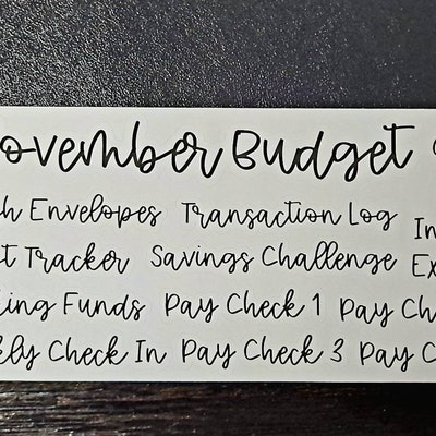 Personalized Budget Binder Bundle, Cash Envelope System, A6 Binder ...