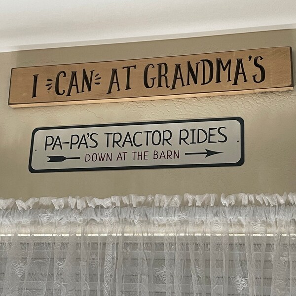 Tractor Rides Sign, Papa Gift, Papa Sign, Tractor Ride Sign, Barn ...