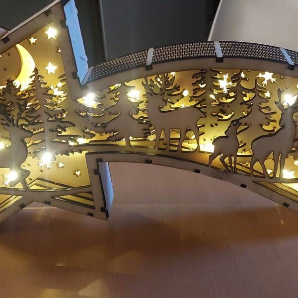 DXF, SVG File for Laser Christmas Nativity Scene Set With Led Lights ...