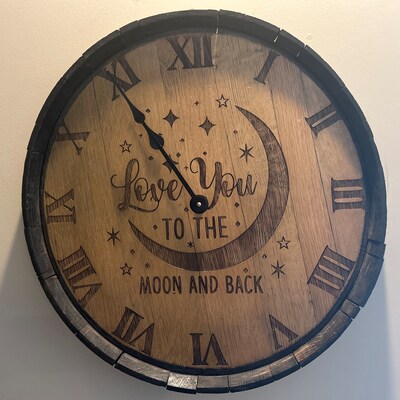Custom Solid Oak Clock Simple Wooden Wall Clocks Wall Decor for Living ...