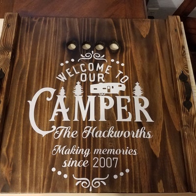 Welcome to Our Camper Personalized Decal, Camper Sign, Camper Vinyl ...