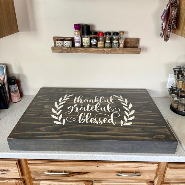 Custom Stove Cover for Gas or Electric Stoves - Noodle Board - Kitchen ...