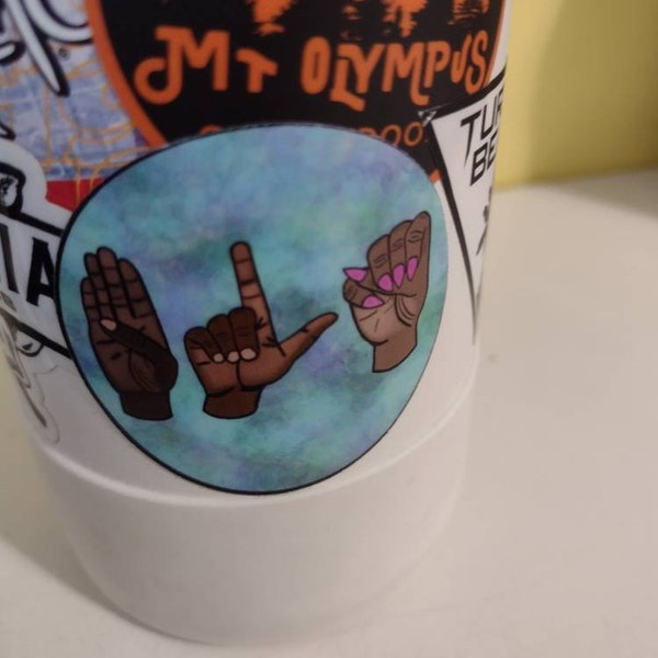 BLM Sign Language Sticker | 15% of Every Order Donated to Fighting ...
