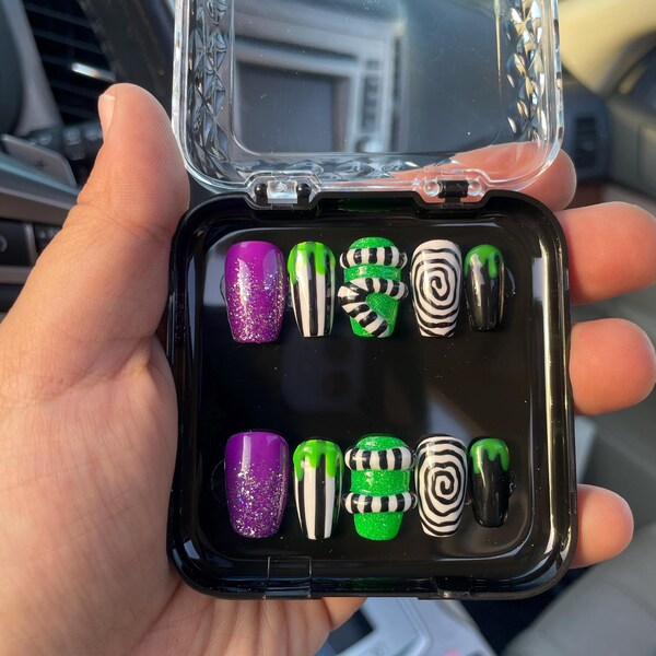 Friday the 13th Inspired Press on Nails Luxury Nails Halloween Nails ...