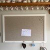 Oak Framed Fabric Pinboard | Finished With Wax | Narrow Framed Pin ...