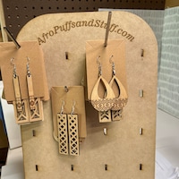 Buy Earring Display Stand, Laser Cut File, Two Different Size, Earring ...