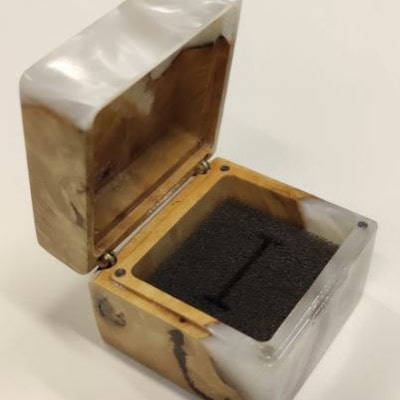 Engagement Custom Ring Box, Resin & Wood Engagement Ring Box, Ring ...
