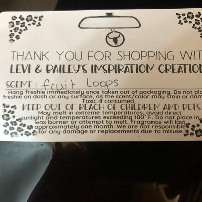 INSTANT DOWNLOAD Freshie Warning Labels With Space to Write - Etsy