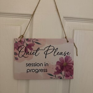 In Session Sign, Wood UV Printed Door Sign, Esthetician Door Sign ...