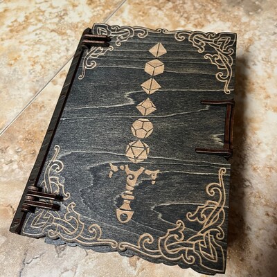 Book Box Dice Box RPG Dice Box Custom Text Multiple Color & Design ...