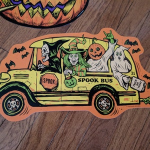 Spooky Bus Halloween Die Cut Decoration - Etsy