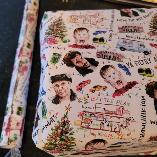 Home Alone Christmas Movie Wrapping Paper, Kevin Mccallister Holiday ...
