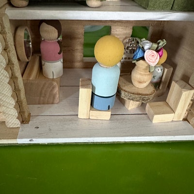 Farm Peg People Play Set Barn Animals Mini Travel Set Gift - Etsy