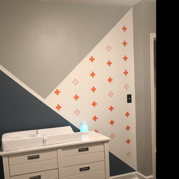 Plus Sign Wall Decals - Swiss Cross Decals, Modern Wall Decals ...