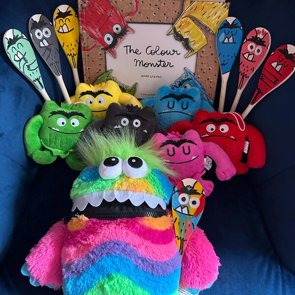 The Colour Monster Emotions Flash Cards - Etsy UK