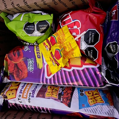 Ruffles Mega Crunch Salsa Roja Sabritas Mexican Chips, 5 BAGS 55 G - Etsy