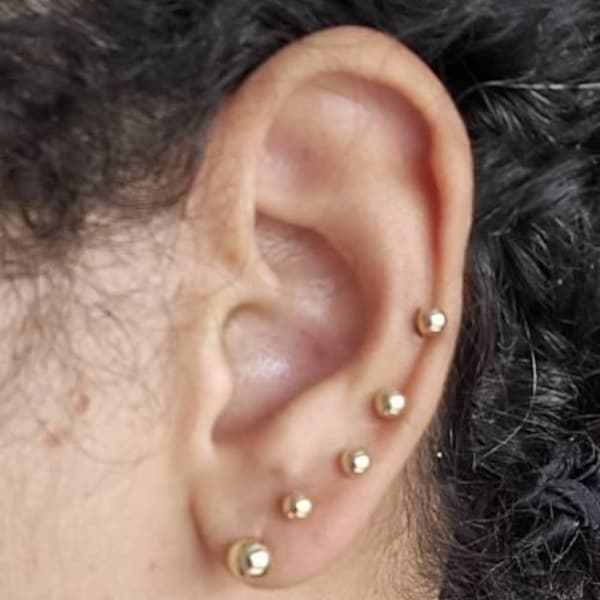 14K Gold Cartilage Forward Helix Tragus Cartilage Inner Conch Daisy ...