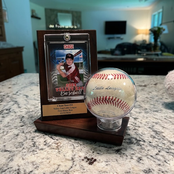 Triple 3 Baseball Acrylic Display Case With Base Color Choice Beveled ...