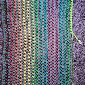 Rainbow Through the Storm Crochet Blanket Pattern PDF Digital - Etsy