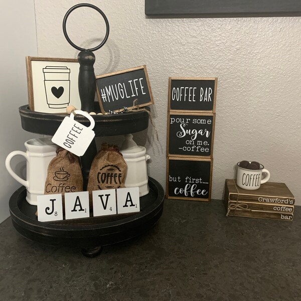 Coffee Bags/ Coffee Decor/ Coffee Bar Decor/ Coffee Bar Accessories ...