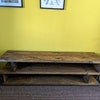 Reclaimed TV Stand Solid Wood Console Media Chunky Rustic Oak Wooden ...