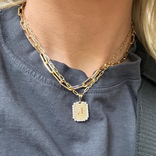 Coin Layered Chain Necklace 18K Gold Filled Necklaces Set Toggle Chain ...