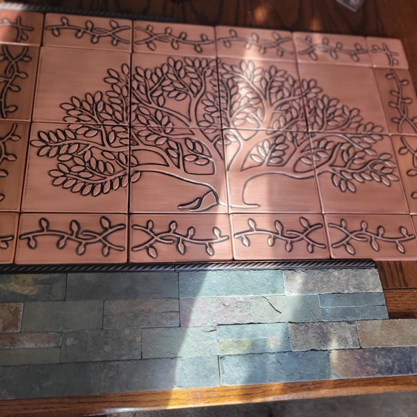 Magnificent, Unique Celtic Tree of Life, Set of 13 Handmade Tiles - 100 ...