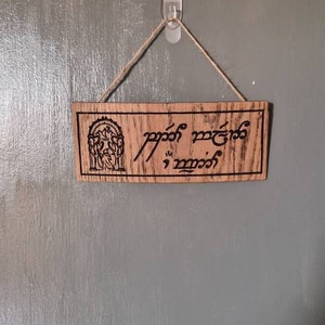 Welcome to Middle Earth, Wooden Sign, Lord of the Rings, Hanging Wall ...