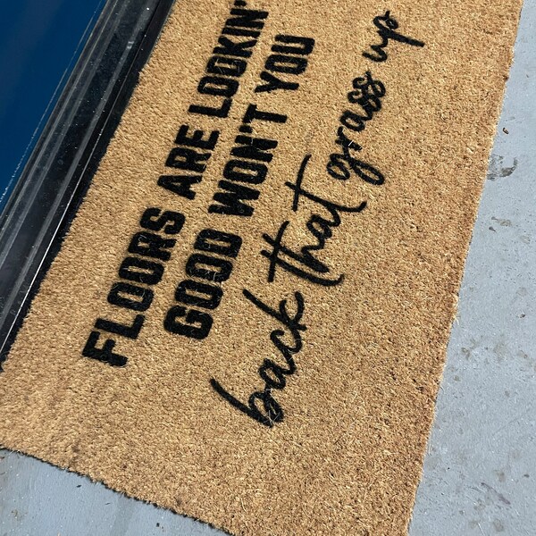 Back That Grass up Doormat / Funny Doormat / Welcome Mat / Door Mat ...