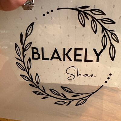 KIDS Vinyl Name Decal, Milestone Tote Decal, File Box Decal, School ...