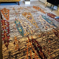 Small Mini Pictorial Gift Rugs / 1'6x1'8 Ft Afghan Hand Knotted Wool ...