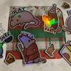 RAT Stickers | Waterproof Holographic Stickers, Rat Sticker, Derpy ...
