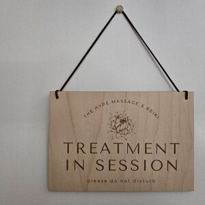 Engraved Treatment in Session Sign, Therapy in Session, in Session Sign ...