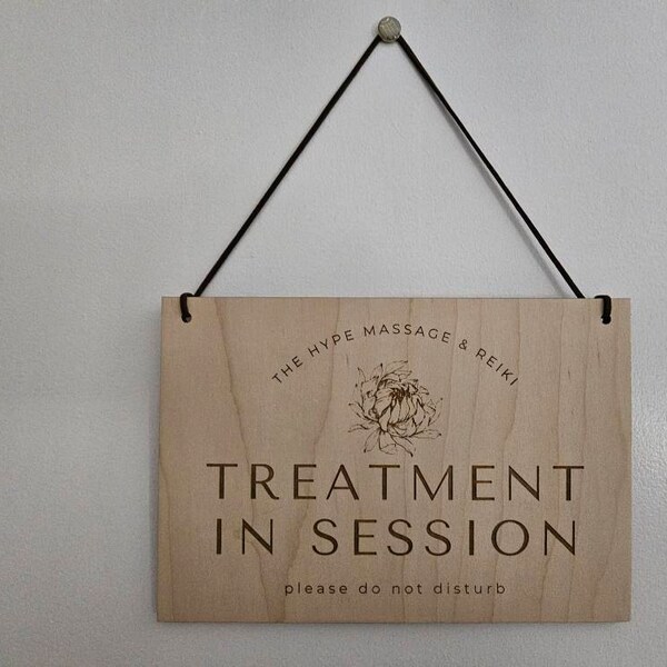 Engraved Treatment in Session Sign, Therapy in Session, in Session Sign ...
