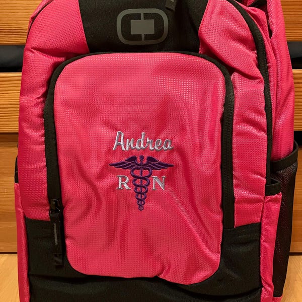 Personalized Nurse Backpack Custom Embroidered RT Respiratory Therapist ...