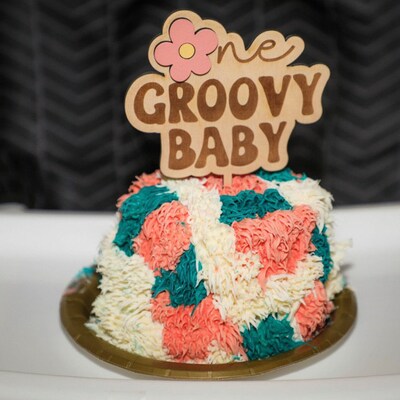 One Groovy Baby, Boho Cake Topper, First Birthday Cake Topper, Groovy ...