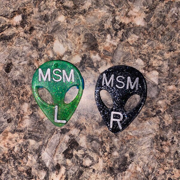 Alien Xray Markers, With Initials, Glitter - Etsy