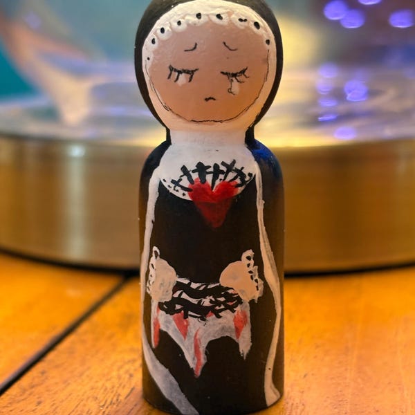 Nun Doll Carmelite Wooden Peg Doll Catholic Saint Toy Nun Art Catholic ...