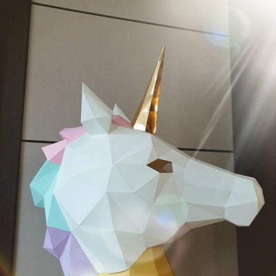 Unicorn Mask Paper Craft, Digital Template, Origami, PDF Download DIY ...