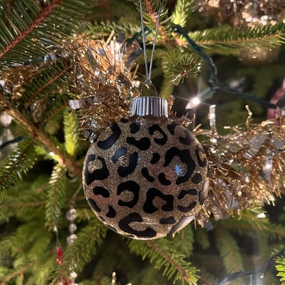 Leopard Print Ornament Personalized, Leopard Ornament Sets ...
