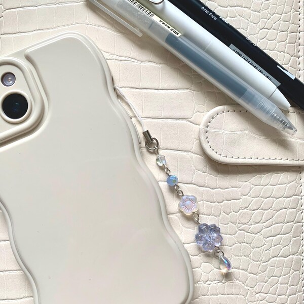 Pink Clover Phone Charm Aesthetic Kawaii Coquette Dainty Simple Beaded ...